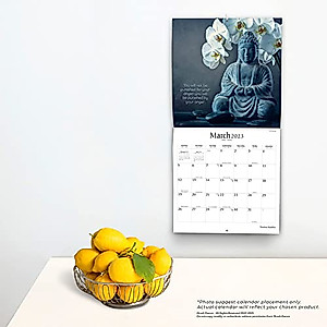 Timeless Buddha | 2023 12 x 24 Inch Monthly Square Wall Calendar | Brush Dance | Inspiration Thailand Peace