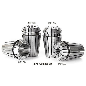 Amana Tool - 1/2 Dia Spring Collets ER20 (CO-278), Industrial Grade