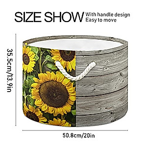 xigua Cotton Rope Basket Sunflower Board Baby Laundry Basket Blanket Kids Toy Storage Basket Glove Box