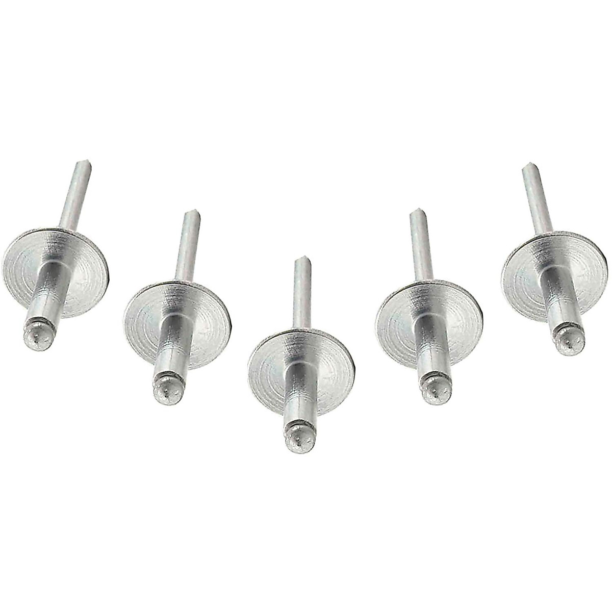 Metal Magery 100 Large Flange Aluminum Open End Pop Rivets 3/16" x 1/4" (0.126-.250 Inch Grip Range) QTY: 100