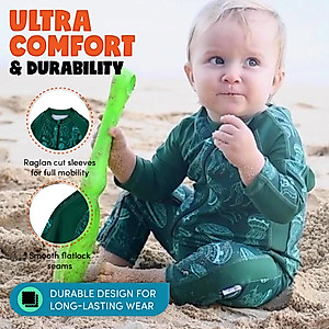 SwimZip Boys' Long-Sleeve UPF 50+ Swimsuit for Baby, Toddler, & Little Boys