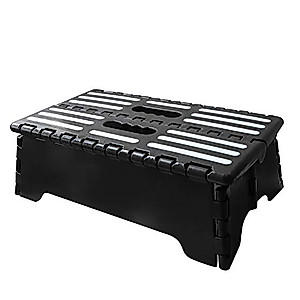 Portable Folding Step, 15" x 8.7" x 5" Lightweight Foldable Step Stool Indoor & Outdoor Mobility Step for Seniors, Pets and More