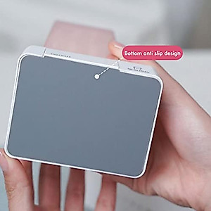 KLEOAD Automatic Cotton Pad Dispenser, Press Out Makeup Cotton Square Holder Dispenser Vanity Makeup Cotton Pads Organizer, Cosmetic Cotton Pad Organizer, Automatic Cotton Pad Holder