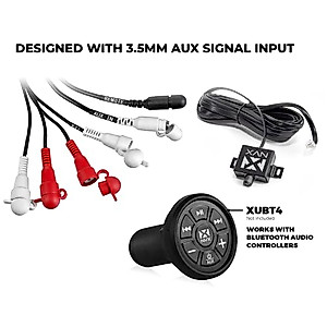 NVX MVPA2 600W Total RMS 2-Channel Bridgeable Marine-V Series Micro Class D Compact Marine/Powersports/Motorcycle Amplifier | IPX67 Waterproof Rating