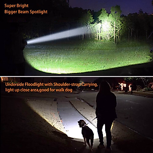 GEPROSMA Powerful Led Flashlight High Lumens Rechargeable, Super Bright Handheld Spotlight Flashlight Large Ultra Long Lasting Portable High Power Big Searchlight