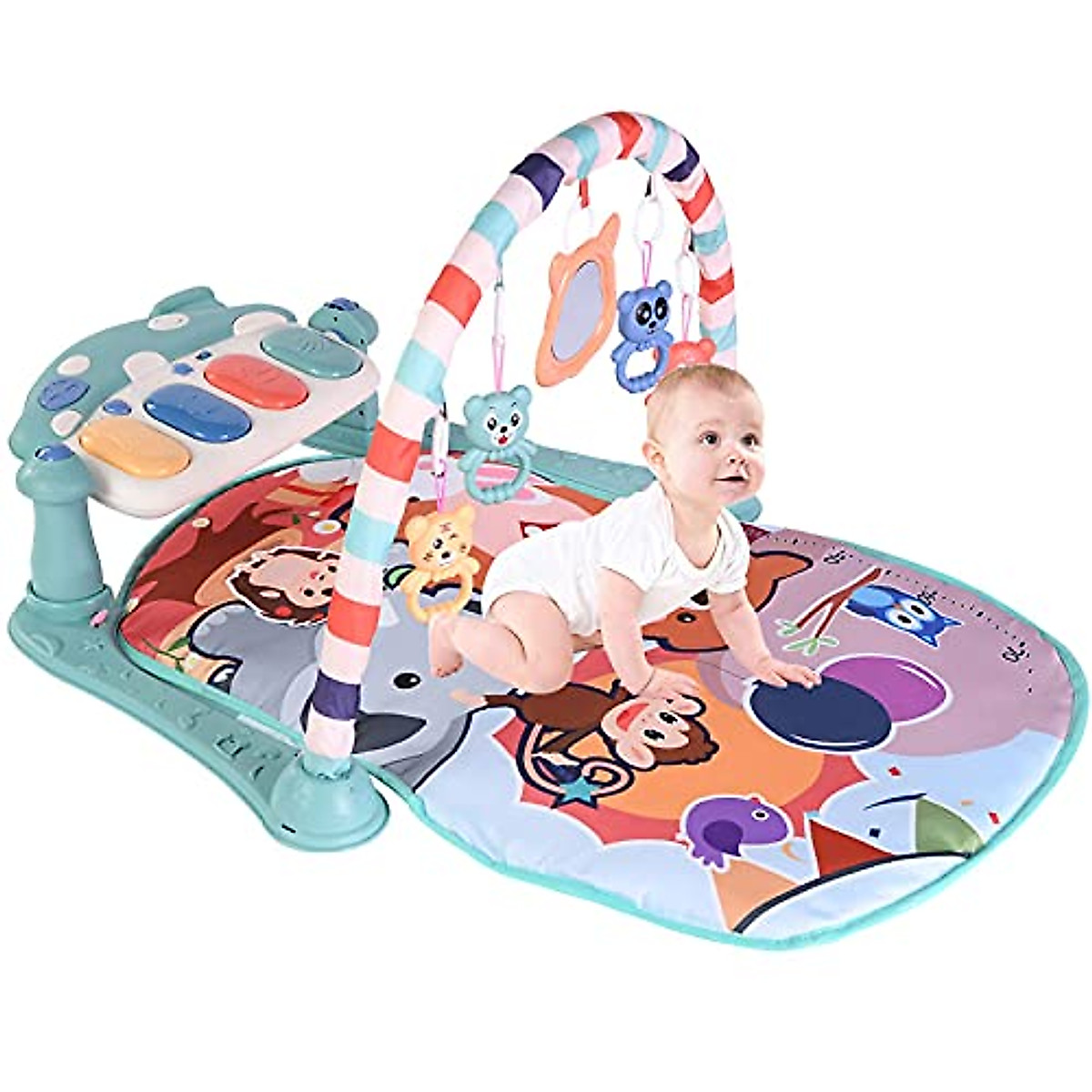 WYSWYG Baby Play Mat Baby Play Gym Activity Mat Piano Gym Activity Center for Baby Toys for Infants and Toddlers 0-6-12 Months