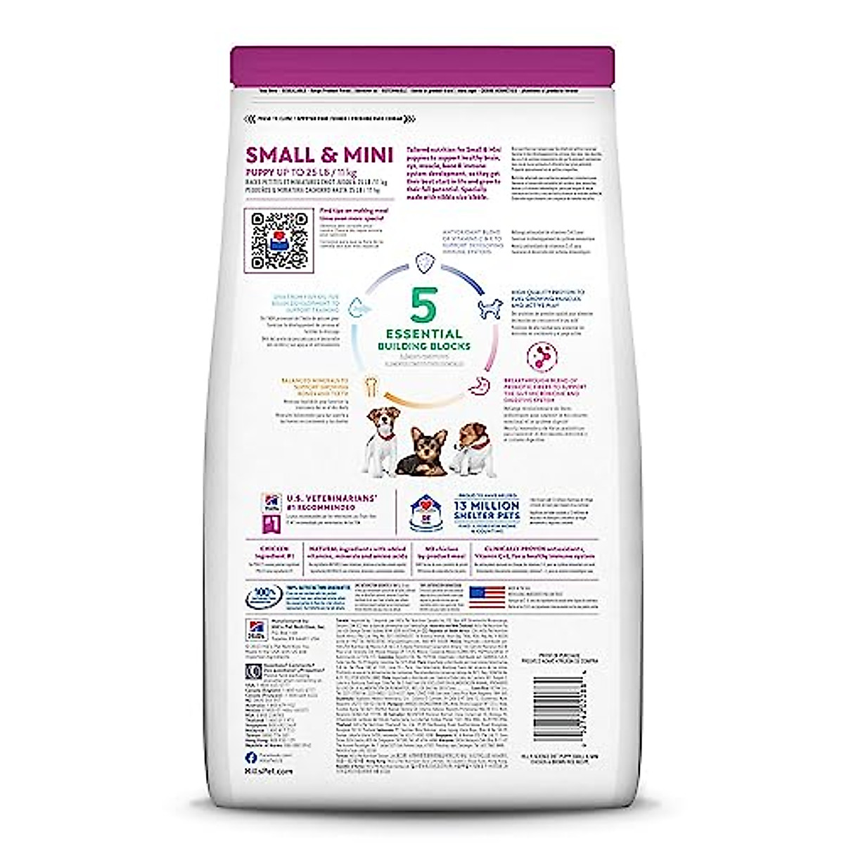Hill's Science Diet Dry Dog Food, Puppy, Small Paws for Small Breeds, Chicken Meal, Barley & Brown Rice Recipe, 4.5 lb. Bag