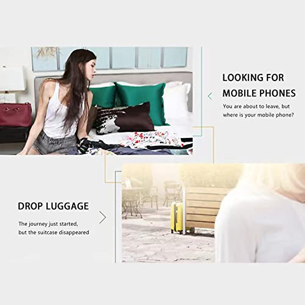 4pc Bluetooth Anti-Lost Device Smart Item Locator Alarm Tracker Wallet Mobile Phone Two-Way Voice pet Elderly Anti-Lost Device Key Chain