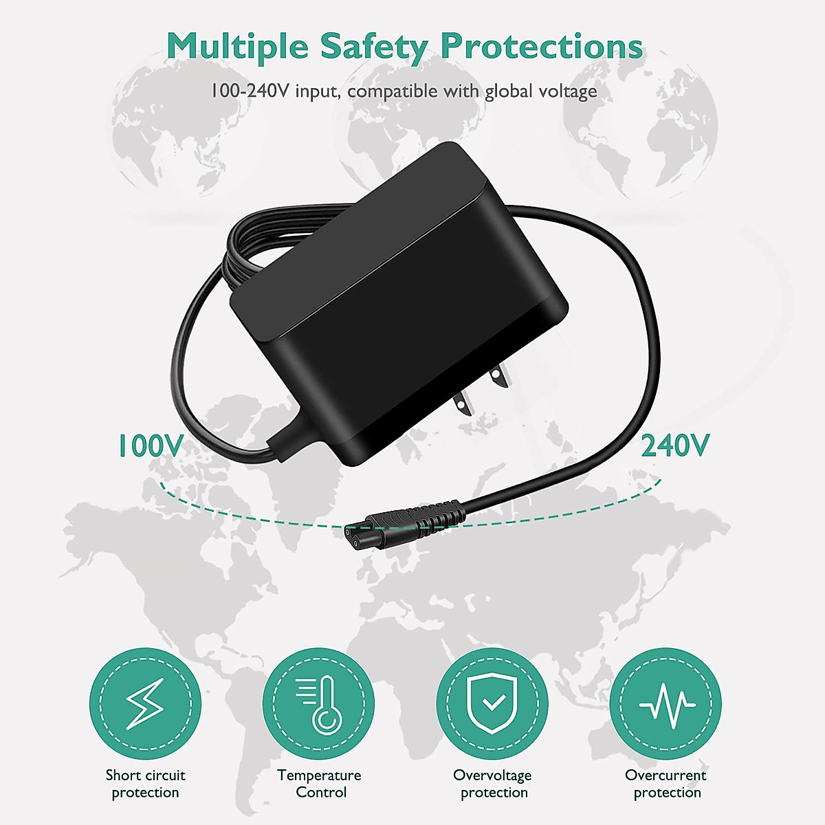 for Andis Shaver Charger, Lnauy Adapter Compatible with Andis 73000 Envy Cordless Clipper SPA045120DU 73102 73105 73106 73005 73010 73045 73060 73095 77511 73500 73035 LCL-2 Trimmer 4.5V Power Cord