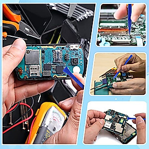 TIESOME Multipurpose Plastic Scraper Set, Non-Scratch Scraper Tool with 10Pcs Plastic Blades & 3pcs Double-Head Detail Cleaning Stick for Removing Lable Glue Decal in The Glass Window Floor