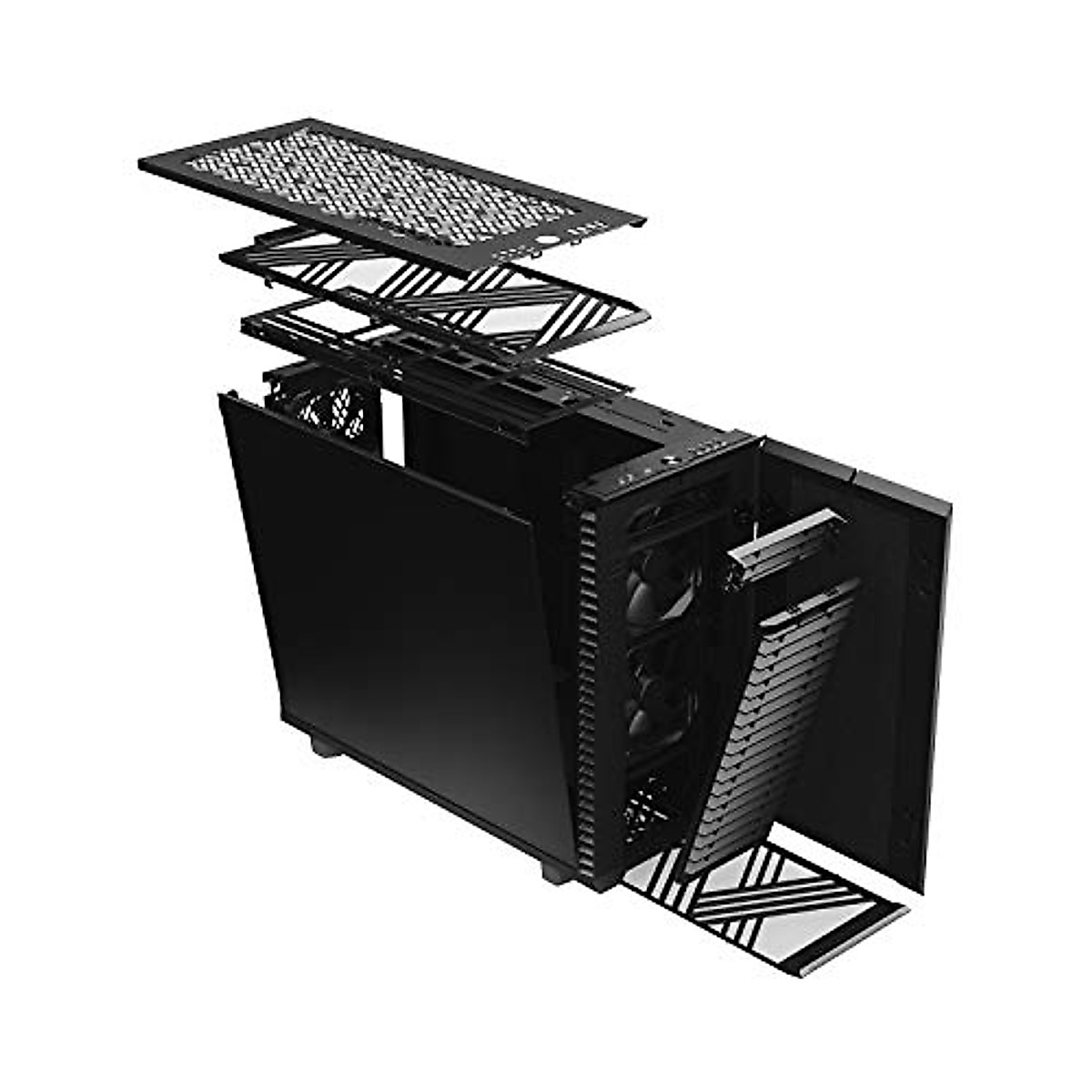 Fractal Design Define 7 Black Solid Brushed Aluminum/Steel E-ATX Silent Modular Mid Tower Computer Case