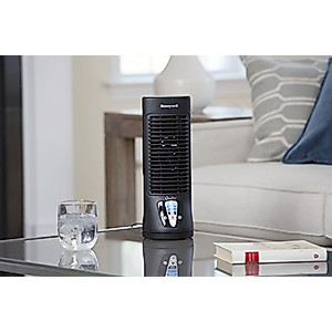 Honeywell HTF210B QuietSet Personal Table Fan, Black – Oscillating Personal Fan with Quiet Operation and 4 Levels of Power and Sound