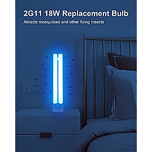 Shootingstar 2G11 18W Bug Zapper Replacement Bulb for Insect Attracting Lamp, PL 18W BL UV Light Bulb Compatible with Indoor Outdoor Mosquito Zapper