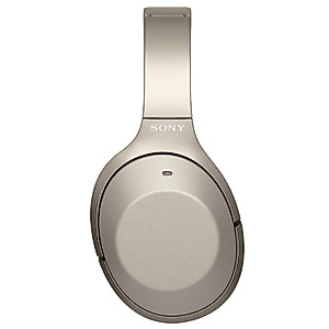 Sony Noise Cancelling Headphones WH1000XM2: Over Ear Wireless Bluetooth Headphones with Microphone - Hi Res Audio and Active Sound Cancellation - Gold (2017 model)
