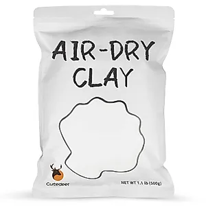 Air Dry Clay - White, 1.1lb Soft Foam Modeling Clay, Ultra Light Magic Clay for Kids Adults, DIY Molding Clay, Arts & Crafts Project Supplies(1.1lb - 1 Pack, White)