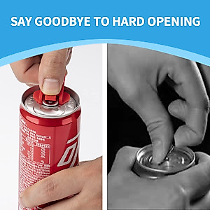 Easy Can Opener, 6-Pcs color soda beer can opener and beverage can cover protector,Premium Plastic Shields.