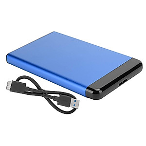 Portable Hard Disk Box, USB3.0 Mobile Hard Disk Box, Aluminum Alloy Disk Box Mobile Hard Disk Box, 2.5in SSD/ SATA Aluminum Alloy Enclosure 8TB for Outdoor Working Laptop