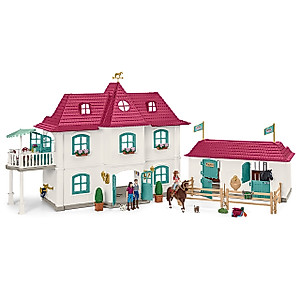 schleich HORSE CLUB — Lakeside Country House and Stable Horse Play Set, 192 Piece Detailed Doll House and Horse Toy Accessories for Girls and Boys Ages 5+