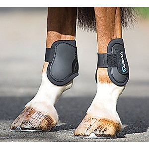 ARMA Rear Fetlock Boots (Black/Black, Cob/Pony)