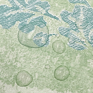 Yifely Self-Adhesive Furniture Paper Removable Shelf Liner for Covering Drawers Cabinet Doors, Green Wood Grain, 17.7 Inch by 9.8 Feet