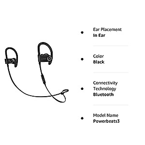 Powerbeats3 Wireless In-Ear Headphones - Black (Renewed)