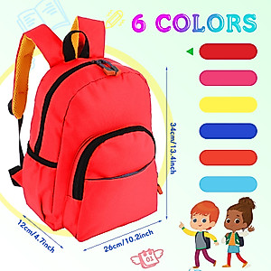 Amylove 6 PCS Preschool Kids Backpack Bulk Toddler Backpack Kindergarten Bags Kids School Bookbag School Backpack for Boys Girls (Simple Style)