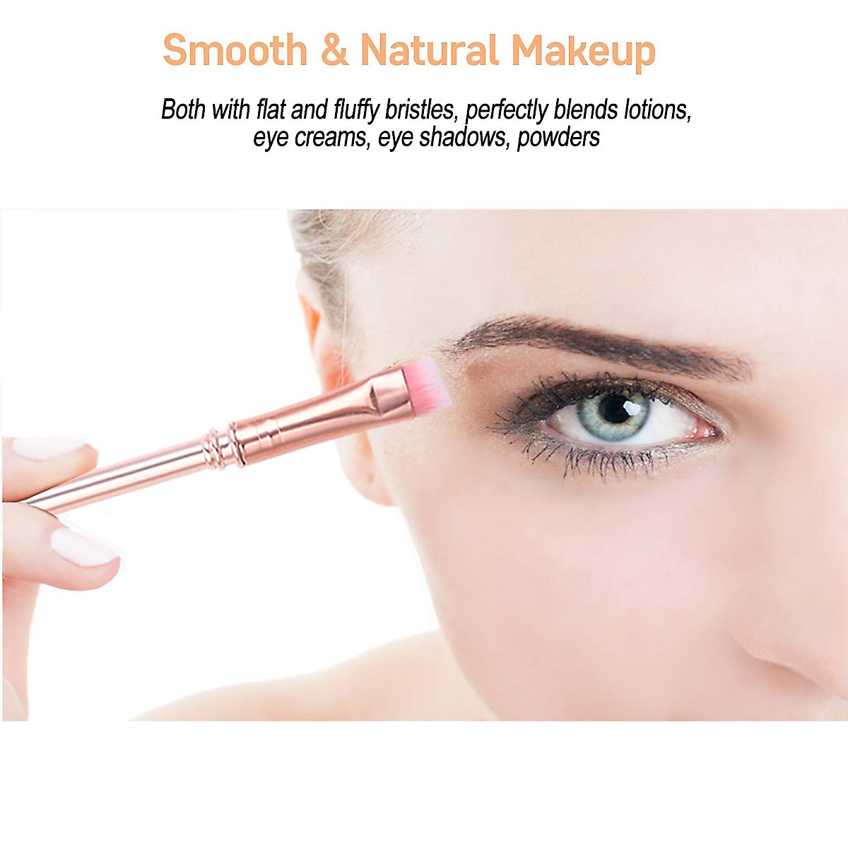 Interstellar Baby Makeup Brushes Set with 5Pcs Creative Stitch Theme Cosmetic Brushes Set, Premium Synthetic Foundation Eyeshades Brush Set Best Gift for Young Girl Women