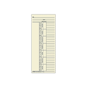 TOPS 1260 Time Card for Cincinnati, Named Days, Two-Sided, 3 3/8 x 8 1/4 (Box of 500)