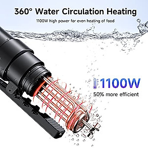 Sous Vide Machines,Joule Sous Vide Cooker 1100W, Wifi Connect App Control with Recipe Ultra-quiet Fast-Heating Immersion Circulator Temperature and Time Digital Display