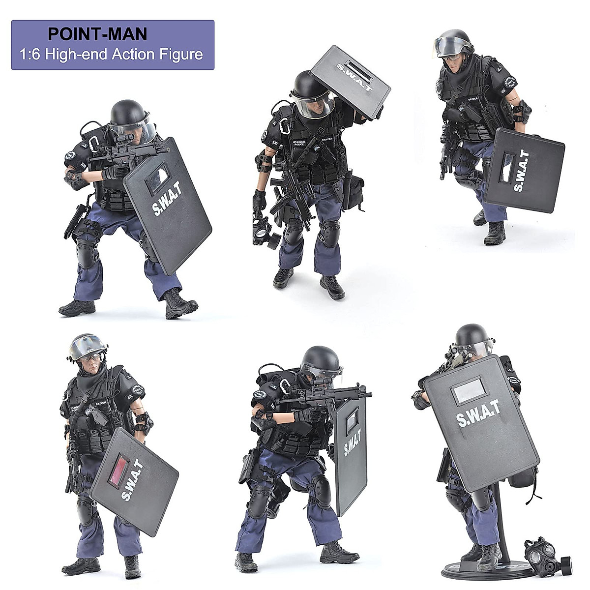 1/6 Scale SWAT Action Figures(12inch), Highly Detail Army Military Soldiers Model Set with Accessories Model Collection, Military Toys for Teens and Adults (Point-Man)