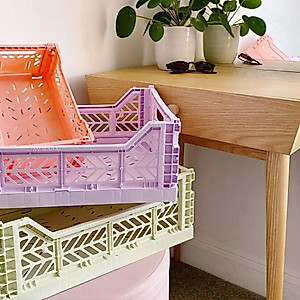 AYKASA Collapsible Storage Box, Medium, Gold, 15 x 11 x 5 inches