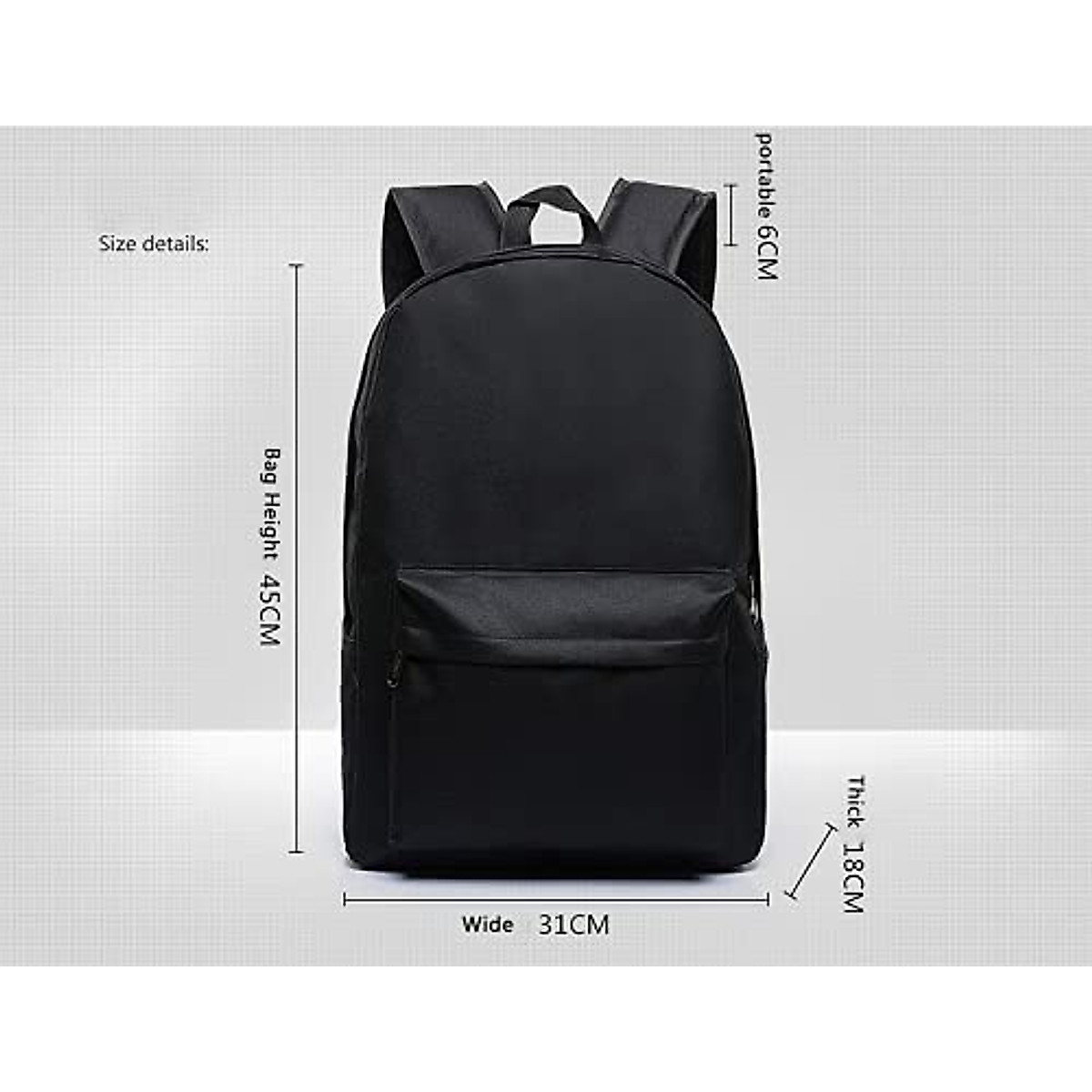 Unisex Children Backpack Travel 3d Prints Casual Sports School Bag Boy And Girl Backpacks Black, One Size