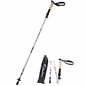 A ALAFEN Walking Stick - Collapsible Trekking Pole for Men and Women,7075 Aluminum Hiking Stick for Seniors