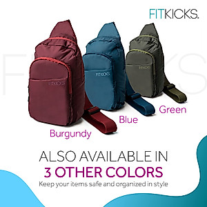 FITKICKS Hideaway Packable Sling Bag, Cross-body Bag for Men and Women, Black