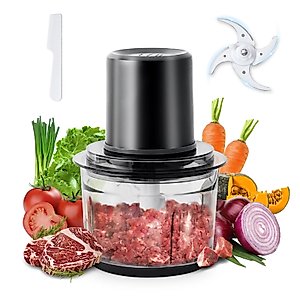 Olayks Electric Food Processor, Small Electric Food Chopper for Baby Food, Vegetables, Meat, Fruits, Nuts, 5 Cup Food Chopper with 2 Speed