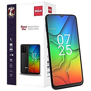 RCA Reno Max | 6.5” HD+ Brightness Boost Display | 64GB + 4GB RAM | 4G LTE Unlocked Smartphone | Android 12 | Octa Core Processor | 16MP Triple Camera | 4000 mAh Battery | Black | T-Mobile
