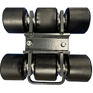 Pake Handling Tools Steerable Skates Kits- Heavy Duty Durable Machinery Moving Dolly 18 Ton Capacity (39,600 pounds)