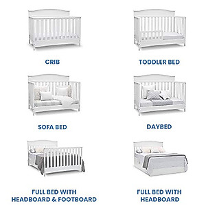 Delta Children Emery 4-in-1 Convertible Baby Crib - Greenguard Gold Certified, White