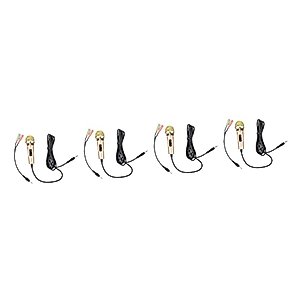 Milisten 4pcs phone microphone mini karaoke vocal mobile microphone stereo microphone female adapter microphone for singing portable mic Singing Microphone plastic miniature tablet