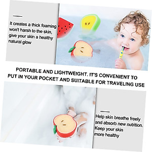 4pcs Bath Bath Rinser Sponge Bath Sponge Shower Puff Bath Sponge Fruit Bath Shower Sponge Cartoon Bath Sponge Scrubber Sponge Pu Sponge Material Spa