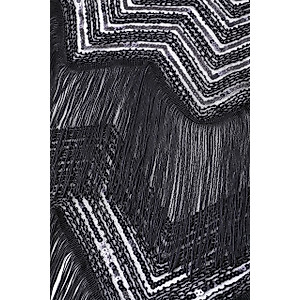 BABEYOND Gatsby Shawl Wrap for 1920s Evening Party Night Cape for Women Bridal Sequin Capelet