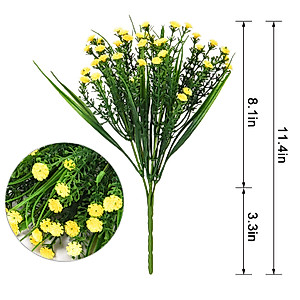 Sunm Boutique Artificial Baby's Breath Flowers, Gypsophila Bouquets Artificial Flowers Real Touch Baby Breath Flowers Bouquets for Garden Wedding Bridal Home Decor, 11.8 inches, Multi-Colour