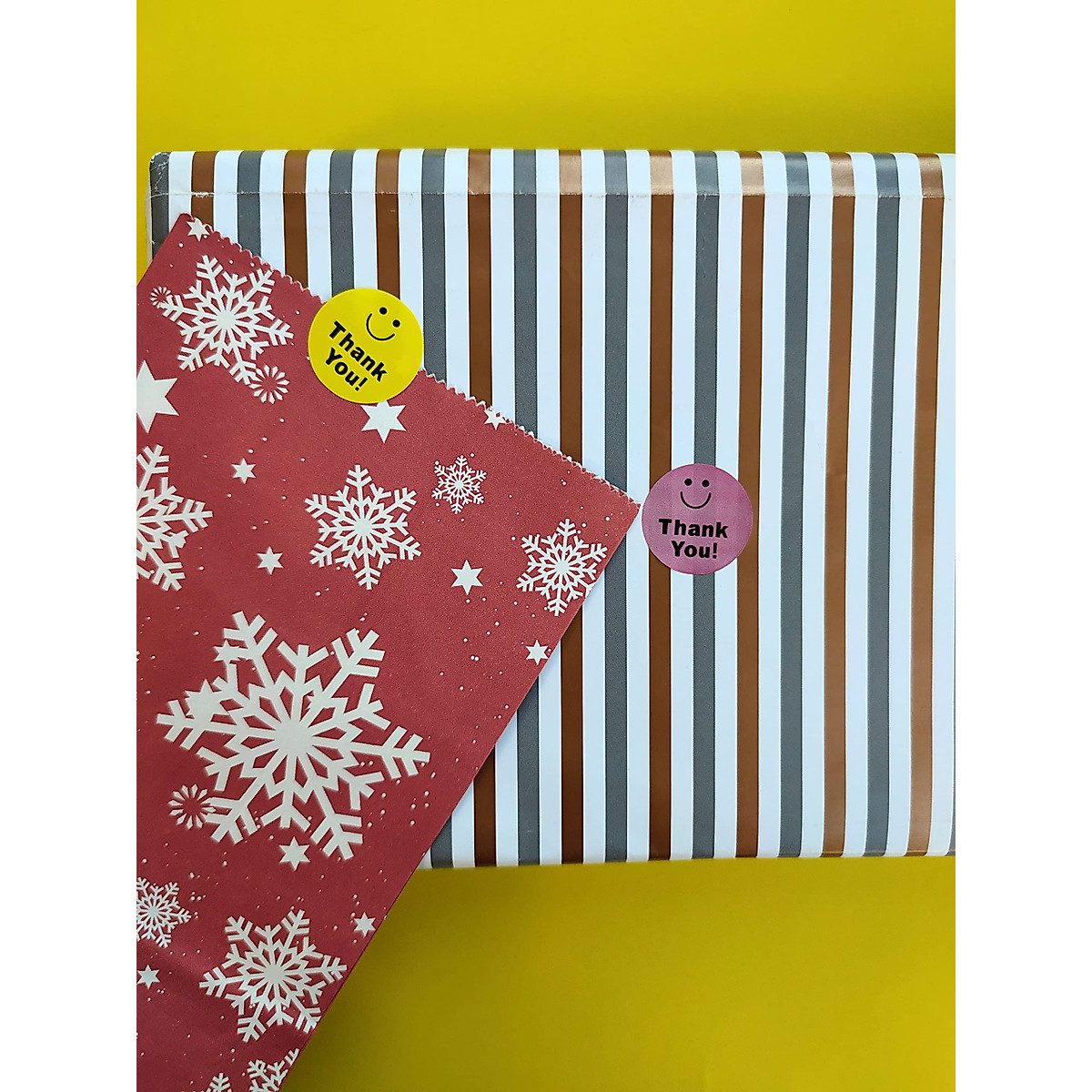 Redya Thank You Stickers, 500 Pieces Envelope Sticker, 1.5 inch Business Stickers, Smiley Face Stickers, Packaging for Small Business, Supplies, Mailer Boxes, Envelope Seals (301-00006)