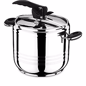 Hascevher Esila 7 Quart Stove Top Pressure Cooker Stainless Steel Cookware Induction Compatible, Manual Slow Cooker, Rice Cooker, Steamer, Saute, Yogurt Maker and Warmer