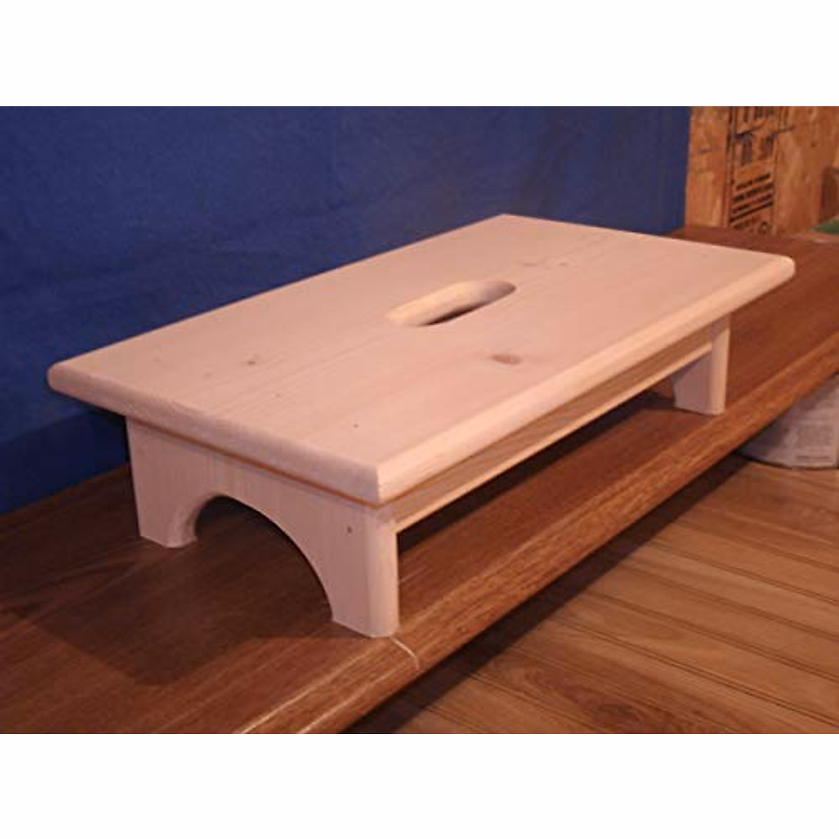 Handmade wooden step stool 4" wood step stool with hand hole rustic wooden step stool unfinished wooden step stool childrens step stool