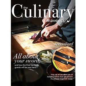 Chef Sac Knife Edge Guards | Universal Knife Cover & Professional Knife Protector | Durable BPA-Free ABS Plastic Knife Guards | Gentle Non-Scratch Felt Lining Chef Knife Sheath (2-Pack - 8.5)