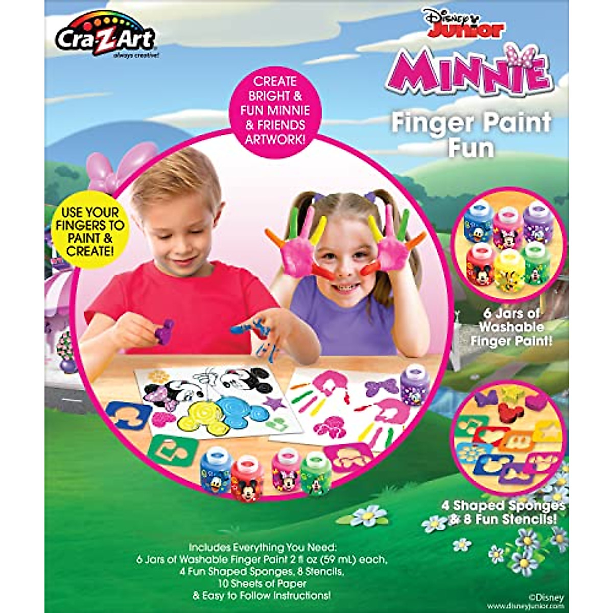 Disney Cra-Z-Art Minnie Mouse & Friends Finger Paint Fun by Cra-Z-Art - Amazon Exclusive, 1 Count (Pack of 1)