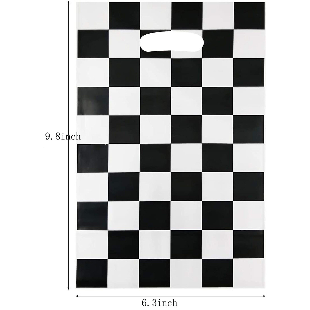 LYT 30 PCS Black and White Checkered Racecar Gift Bags Birthday Party Supplies for Kids Race Car Theme Party Gift Bags