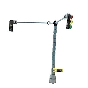 Building Bricks Toys 2 Lane Main Road Traffic Light City Town Village Downtown Corner Street Avenue Traffic Light Playset for Kids Ages 4+ Plastic