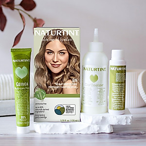 Naturtint 8N Wheat Germ Blonde Permanent Hair Color (Pack of 1), Ammonia Free, Vegan, Cruelty Free, up to 100% Gray Coverage, Long Lasting Results (Packaging may vary)